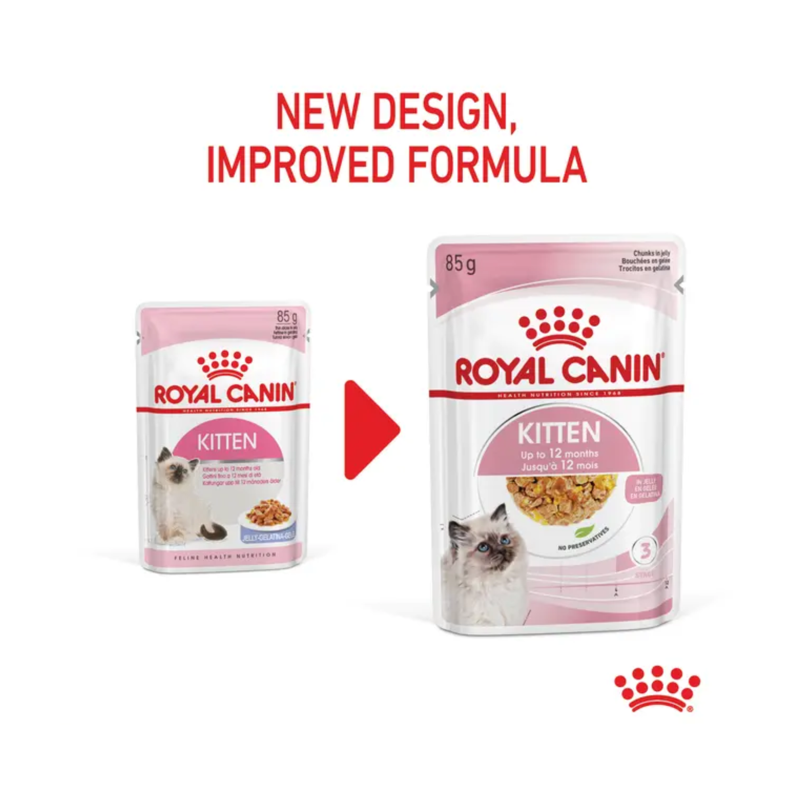 ROYAL CANIN® Kitten Chunks in Jelly 12x 85g (4Pack)