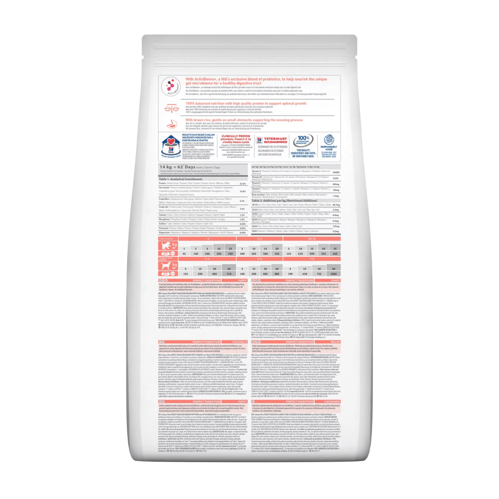 Hill's Perfect Digestion Puppy Medium Dry Dog Food Chicken & Brown Ric