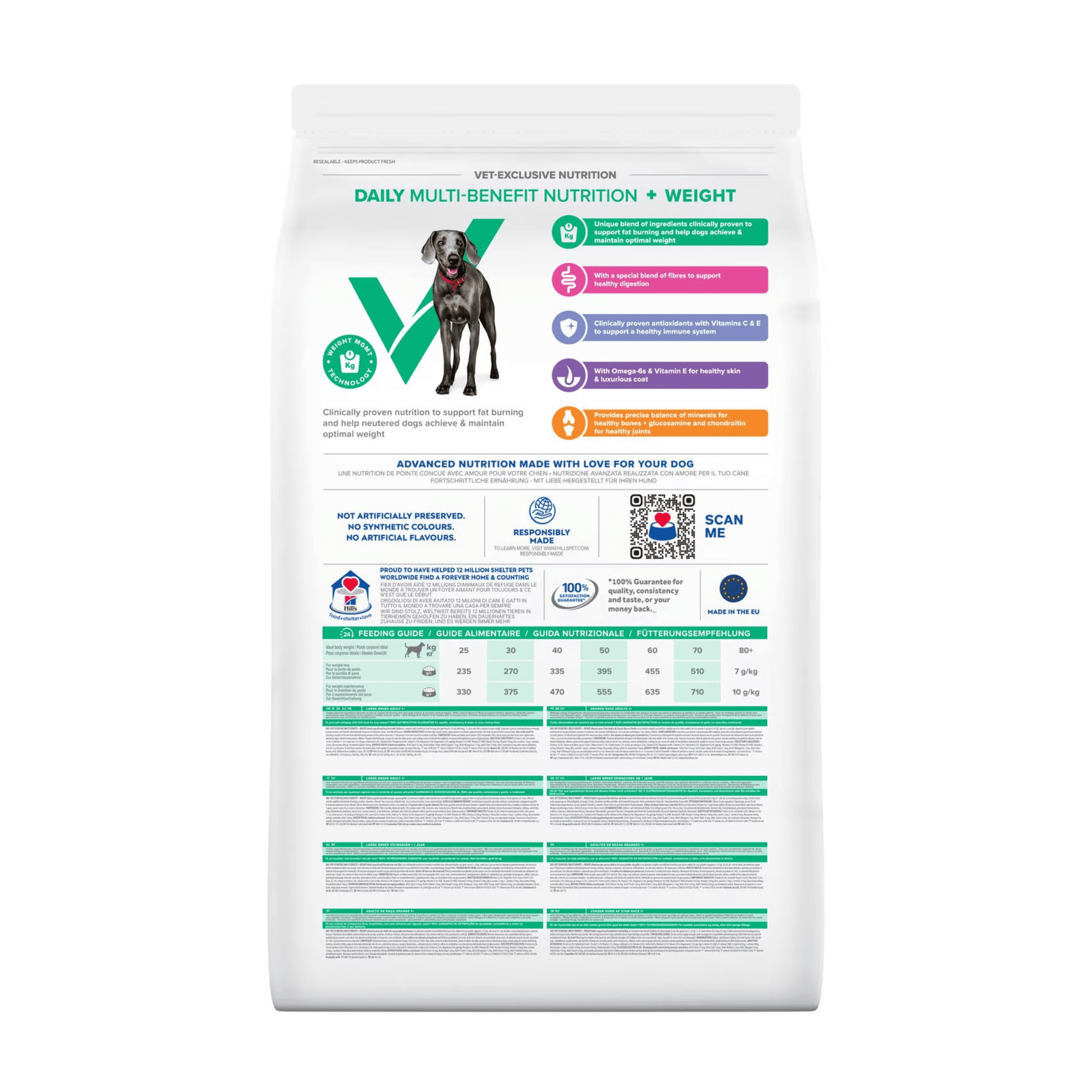 Hill's Vet Essentials Multi Benefit +Weight Adult Large Dry Dog Food